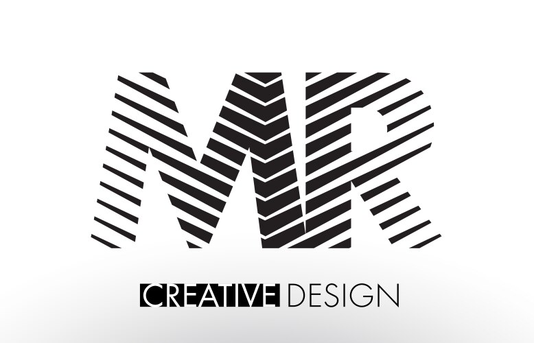 Mr m r letter modern logo design with yellow Vector Image