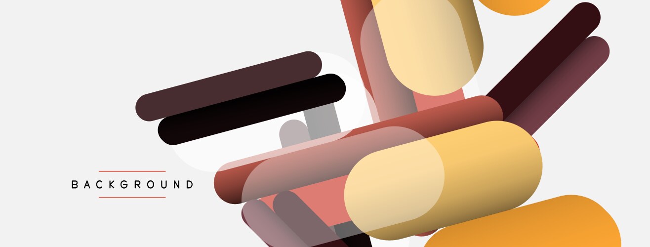 Overlapping round shapes and lines background Vector Image