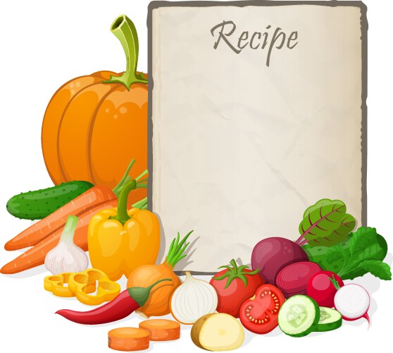 Kitchen recipe background Royalty Free Vector Image