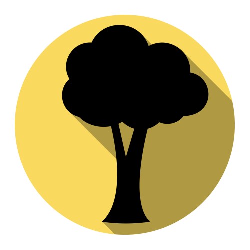 Black tree icon Royalty Free Vector Image - VectorStock