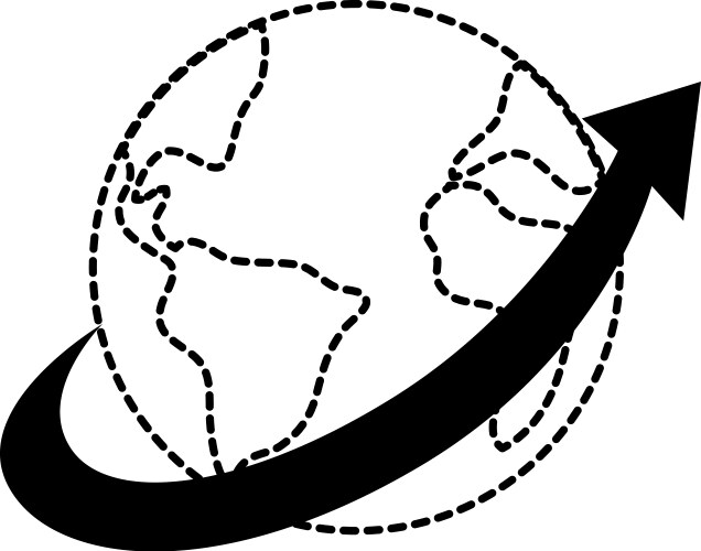 World planet earth in frame circular Royalty Free Vector