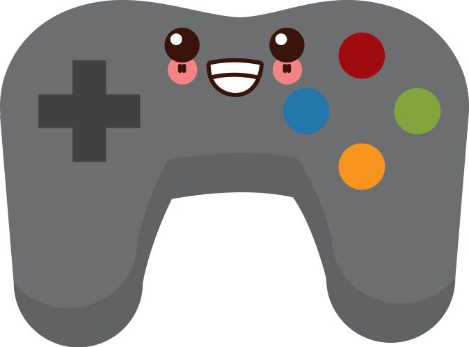 Old console gamepad cute kawaii cartoon Royalty Free Vector Old console gamepad cute kawaii cartoon Royalty Free Vector