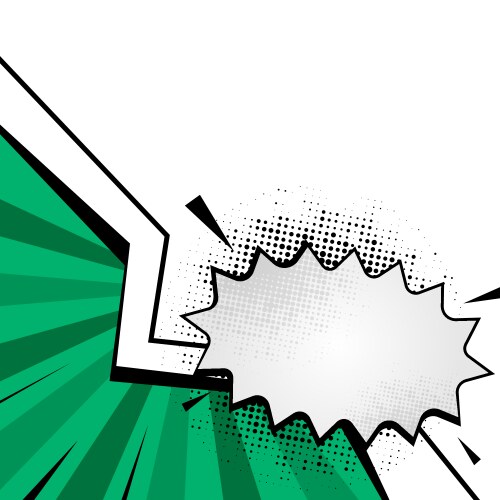 Green cartoon comic pop art border frame design Vector Image