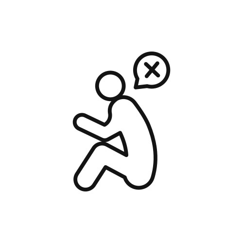 Sad logo sign outline Royalty Free Vector Image