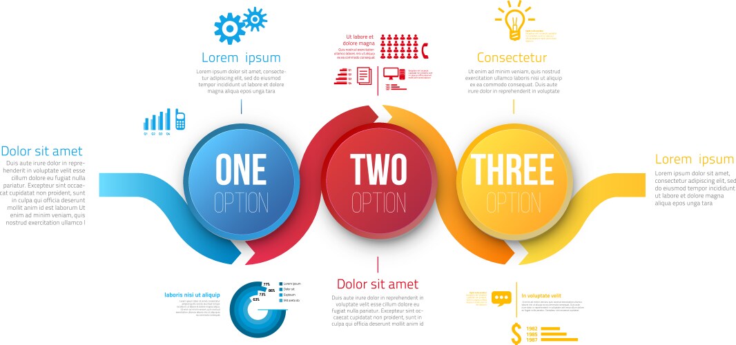 Infographics 3 Options Vector Images (over 20,000)