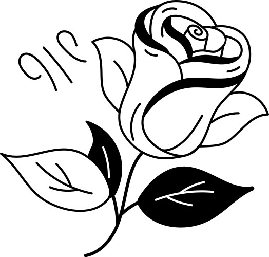 Rosebud Royalty Free Vector Image - VectorStock