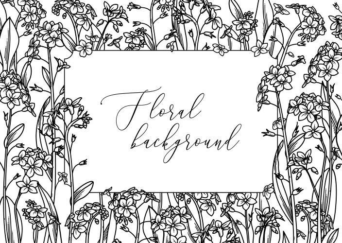 Forget Me not Outline Vector Images (over 150)