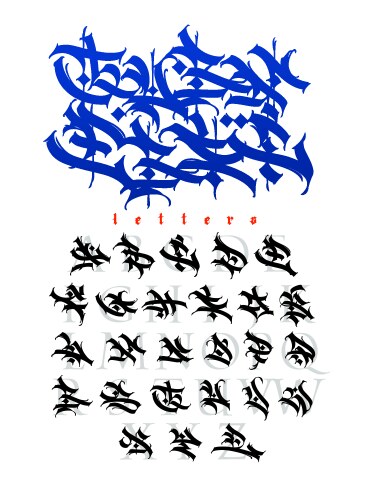 Letter a in gothic style alphabet symbol Vector Image