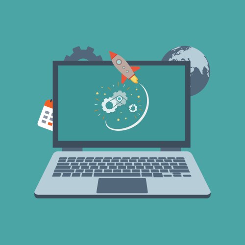 Rocket Laptop Vector Images (over 5,200)