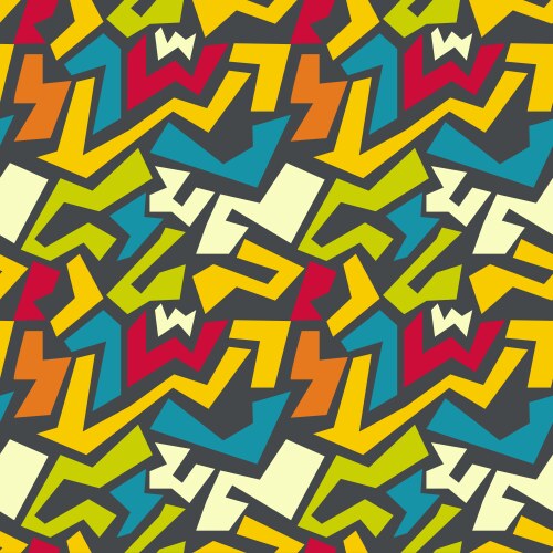 Graffiti geometric seamless pattern Royalty Free Vector