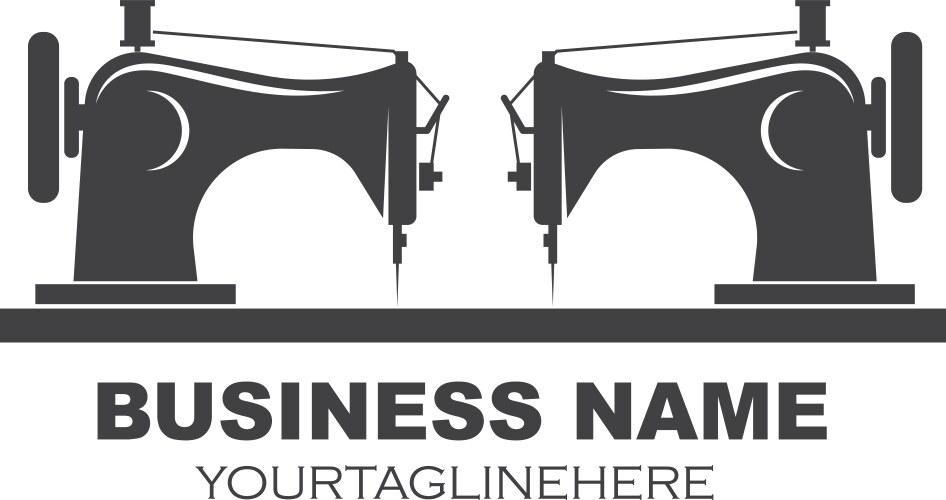 Sewing machine icon logo Royalty Free Vector Image