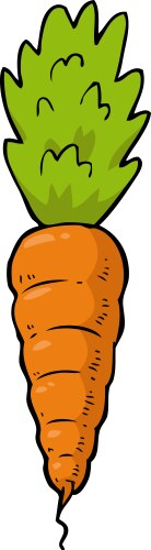 Carrot character cartoon with jealous expression Vector Image