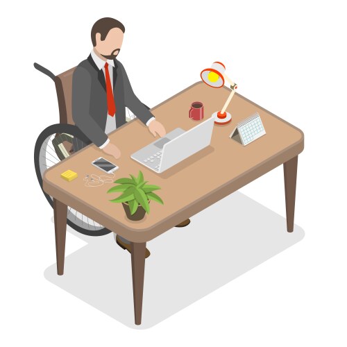 3d isometric flat of hiring people Royalty Free Vector Image