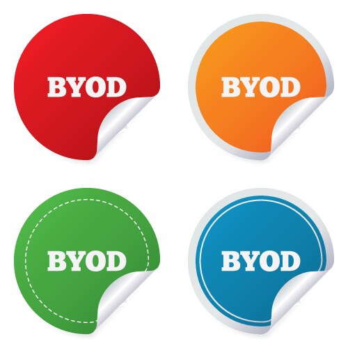Byod sign icon bring your own device symbol Vector Image