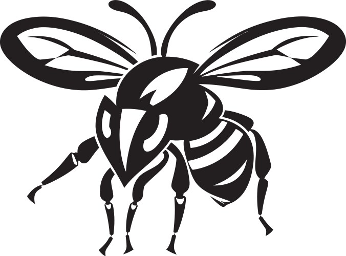 Crafted ferocity hornet mascot icon unveiled Vector Image