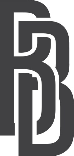 Monogram letters initial logo design bkb Vector Image