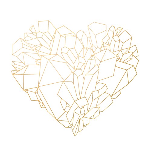 Graphic crystal heart Royalty Free Vector Image
