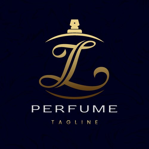Letter a perfume logo design elegant luxury scent Vector Image