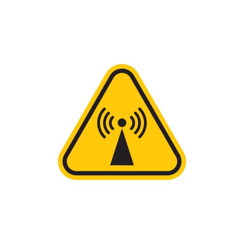 Non ionizing radiation hazard sign xray Royalty Free Vector