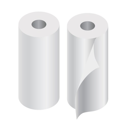Simple white toilet paper roll Royalty Free Vector Image