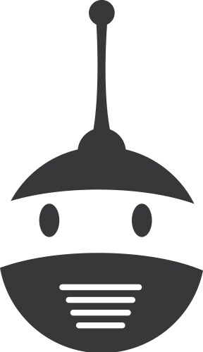 Robot head logo Royalty Free Vector Image - VectorStock