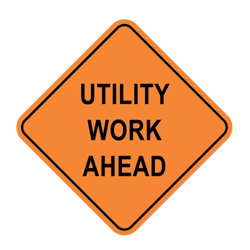 Yellow under construction sign Royalty Free Vector Image