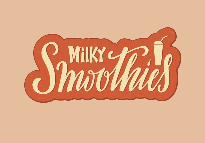 Smoothies handwritten lettering on a blackboard Vector Image