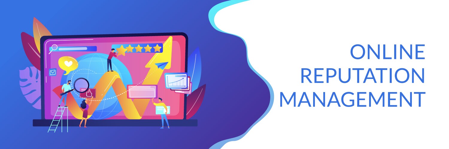 Interactive advertising concept banner header Vector Image