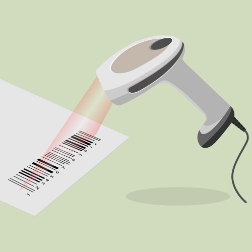 Barcode scanner stock Royalty Free Vector Image