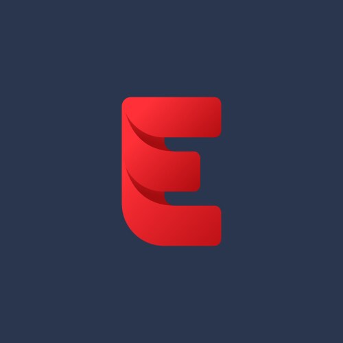 Letter e smile logo icon design template elements Vector Image