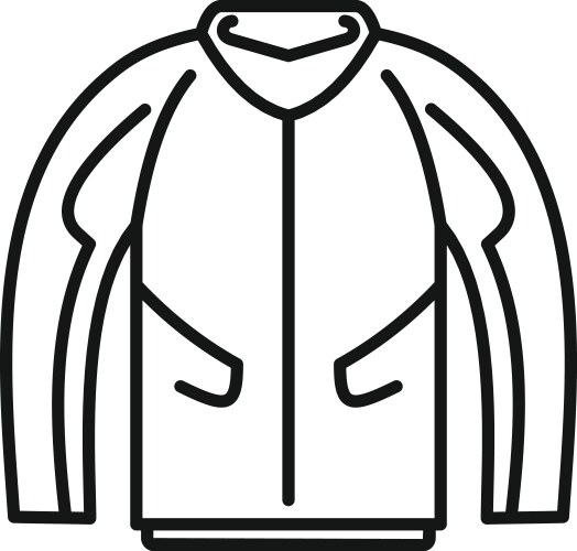 Jacket zipper icon simple style Royalty Free Vector Image