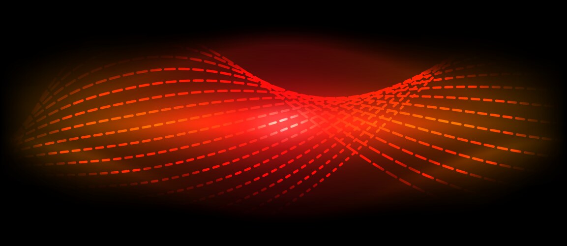 Neon wave lines with blend effect Royalty Free Vector Image