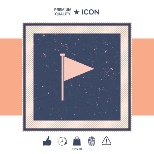 Triangle flag icon Royalty Free Vector Image - VectorStock