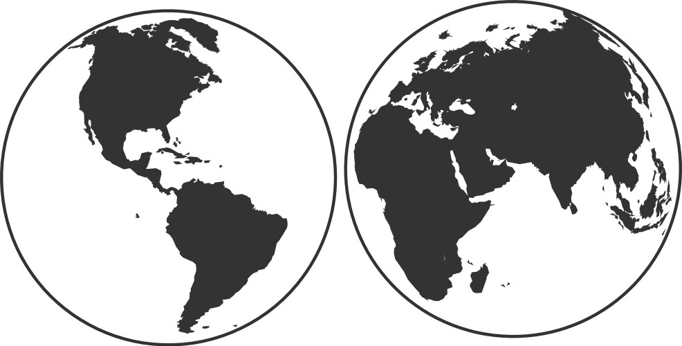 World map with lines Royalty Free Vector Image