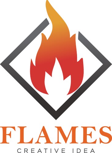 Flames logo design Royalty Free Vector Image - VectorStock