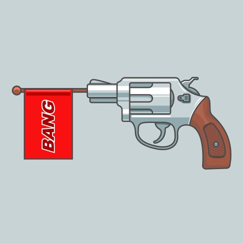 Gun with Bang Flags Vector Images (over 110)