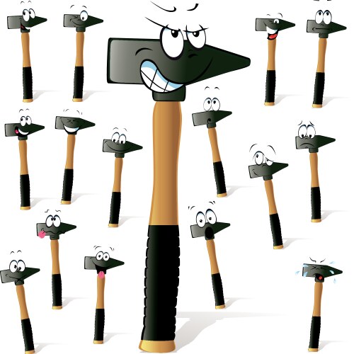 Cartoon Man with Hammer Vector Images (over 3,500)