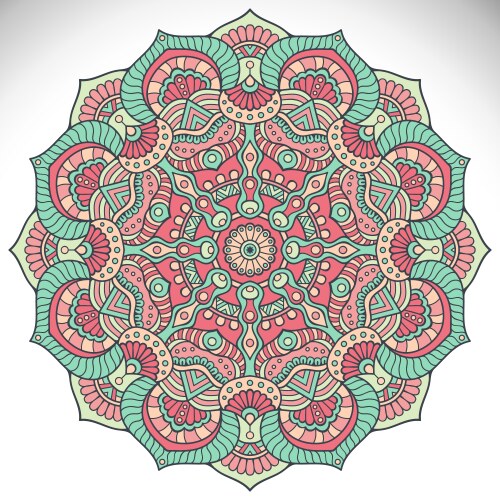 Full color mandala Royalty Free Vector Image - VectorStock