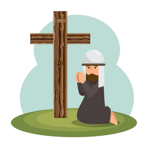 Jesus christ religious character Royalty Free Vector Image