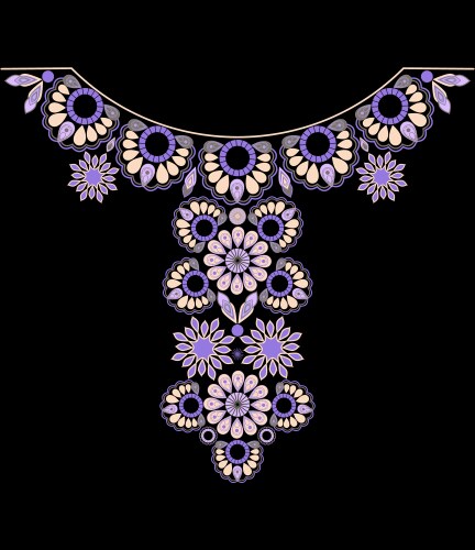 Neck line design Royalty Free Vector Image - VectorStock