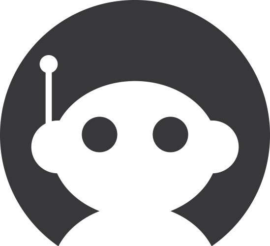 Robot head logo Royalty Free Vector Image - VectorStock