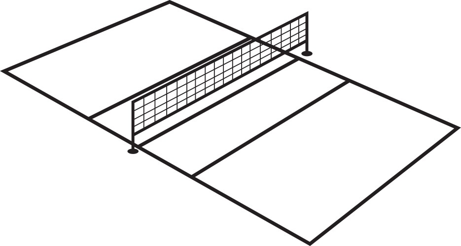 Volleyball court icon Royalty Free Vector Image