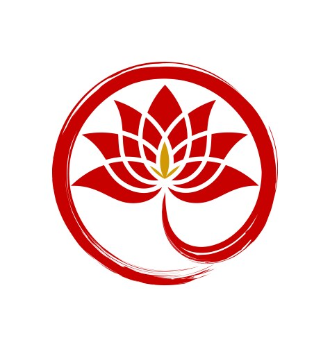 Gold diamond lotus flower logo Royalty Free Vector Image