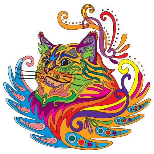 Hand drawing cat 2 Royalty Free Vector Image - VectorStock