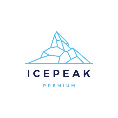 Icepeak mount logo icon Royalty Free Vector Image