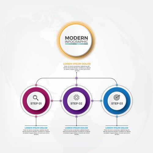 Infographic design organization chart template Vector Image