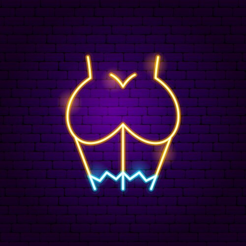 Girl Power Neon Sign Grl Pwr Design Royalty Free Vector