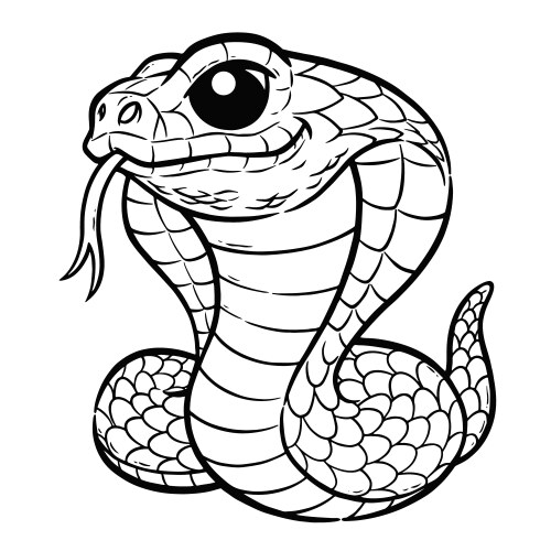 Snake outline Royalty Free Vector Image - VectorStock