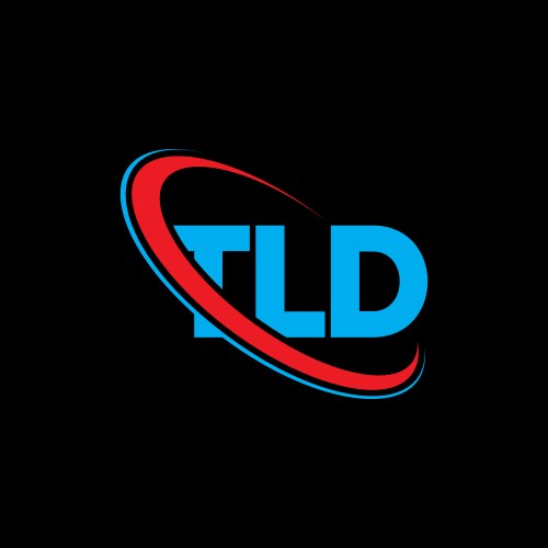Tld logo letter design Royalty Free Vector Image
