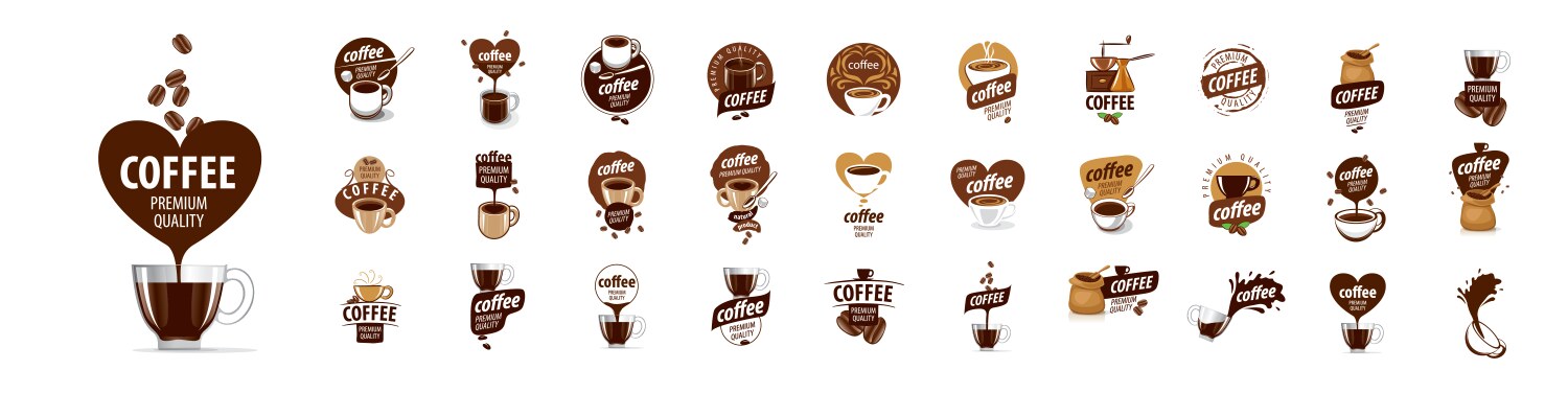 Big set of logos computers Royalty Free Vector Image